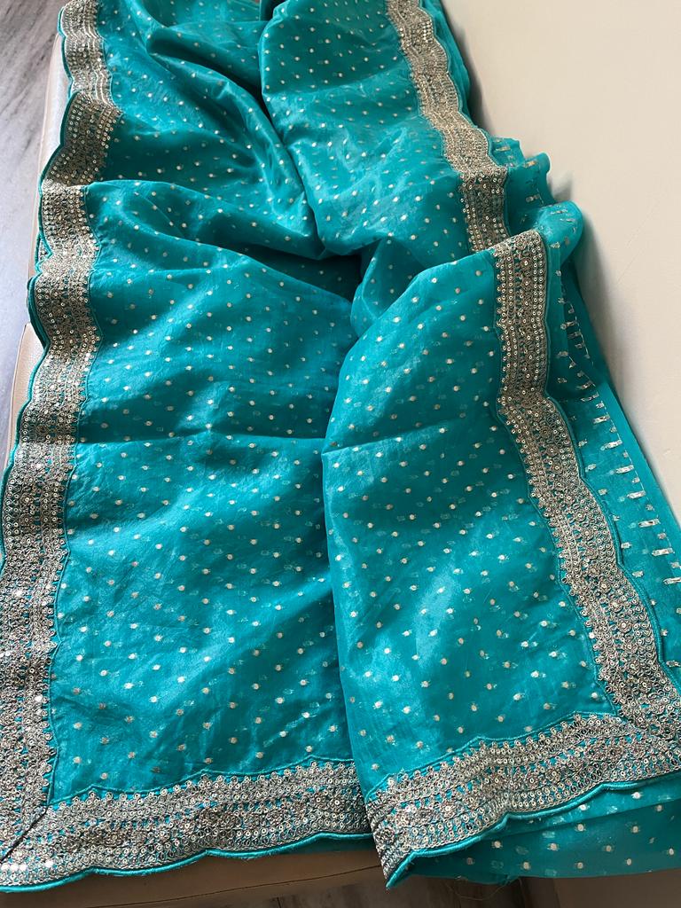 Nisani organza zari saree – Saffronfashionindia