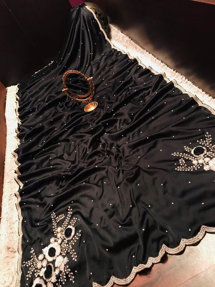 Mavisha satin saree – Saffronfashionindia